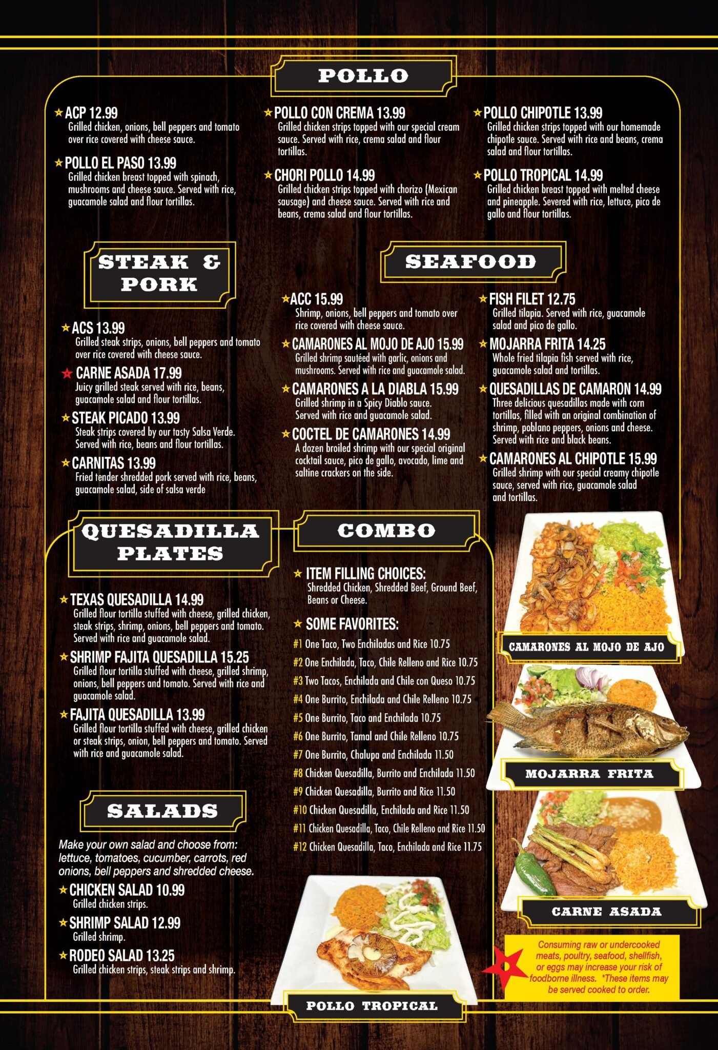 Menu - El Rodeo Mexican Restaurant