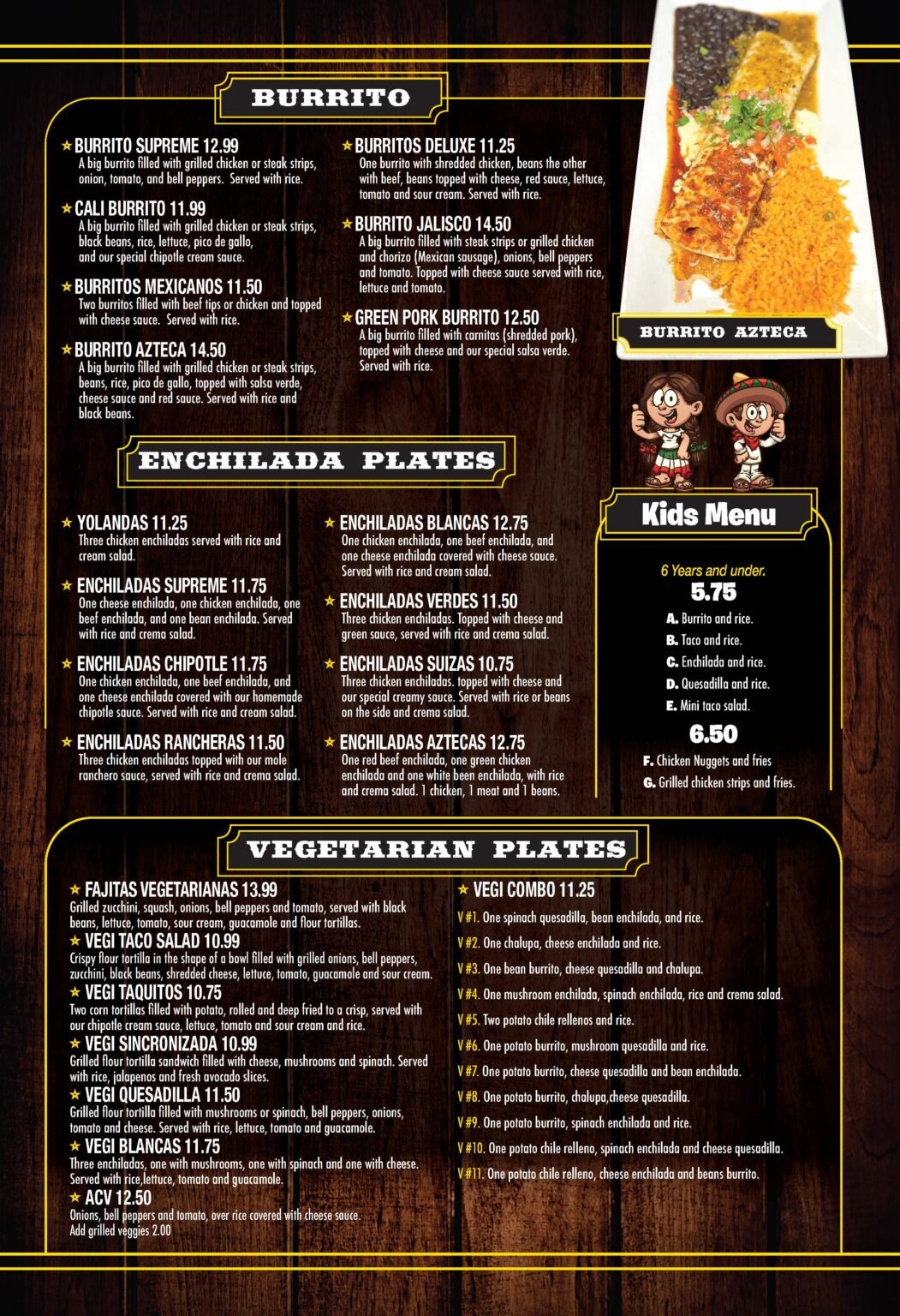 Menu - El Rodeo Mexican Restaurant