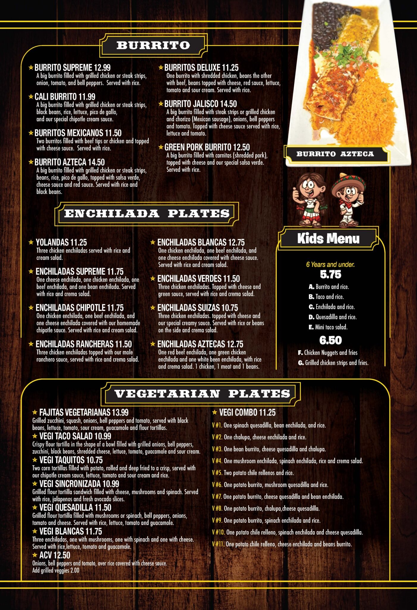 Menu - El Rodeo Mexican Restaurant