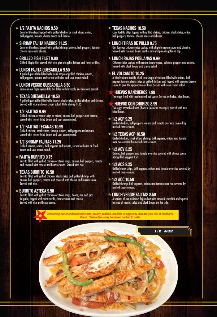 Menu - El Rodeo Mexican Restaurant
